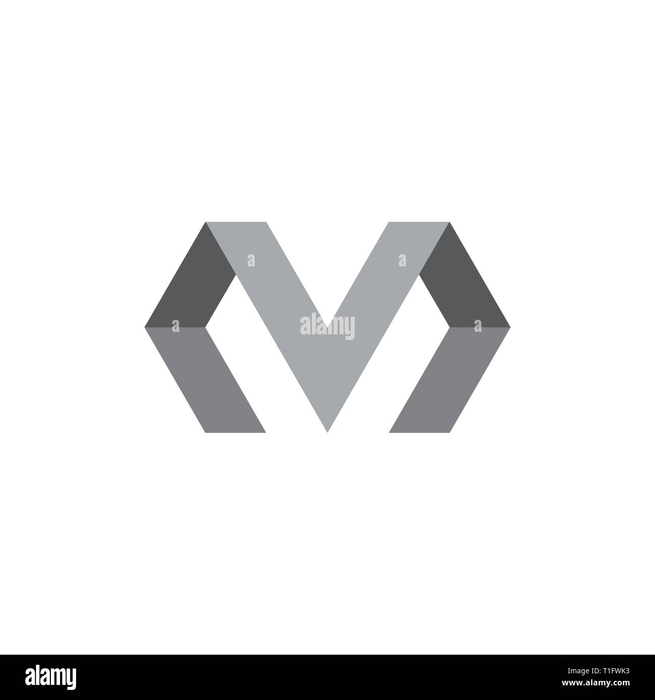 letter m simple geometric line logo vector Stock Vector Image & Art - Alamy