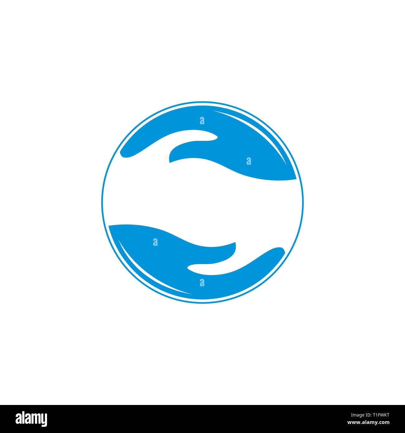 hand care circle water logo vector Stock Vector Image & Art - Alamy