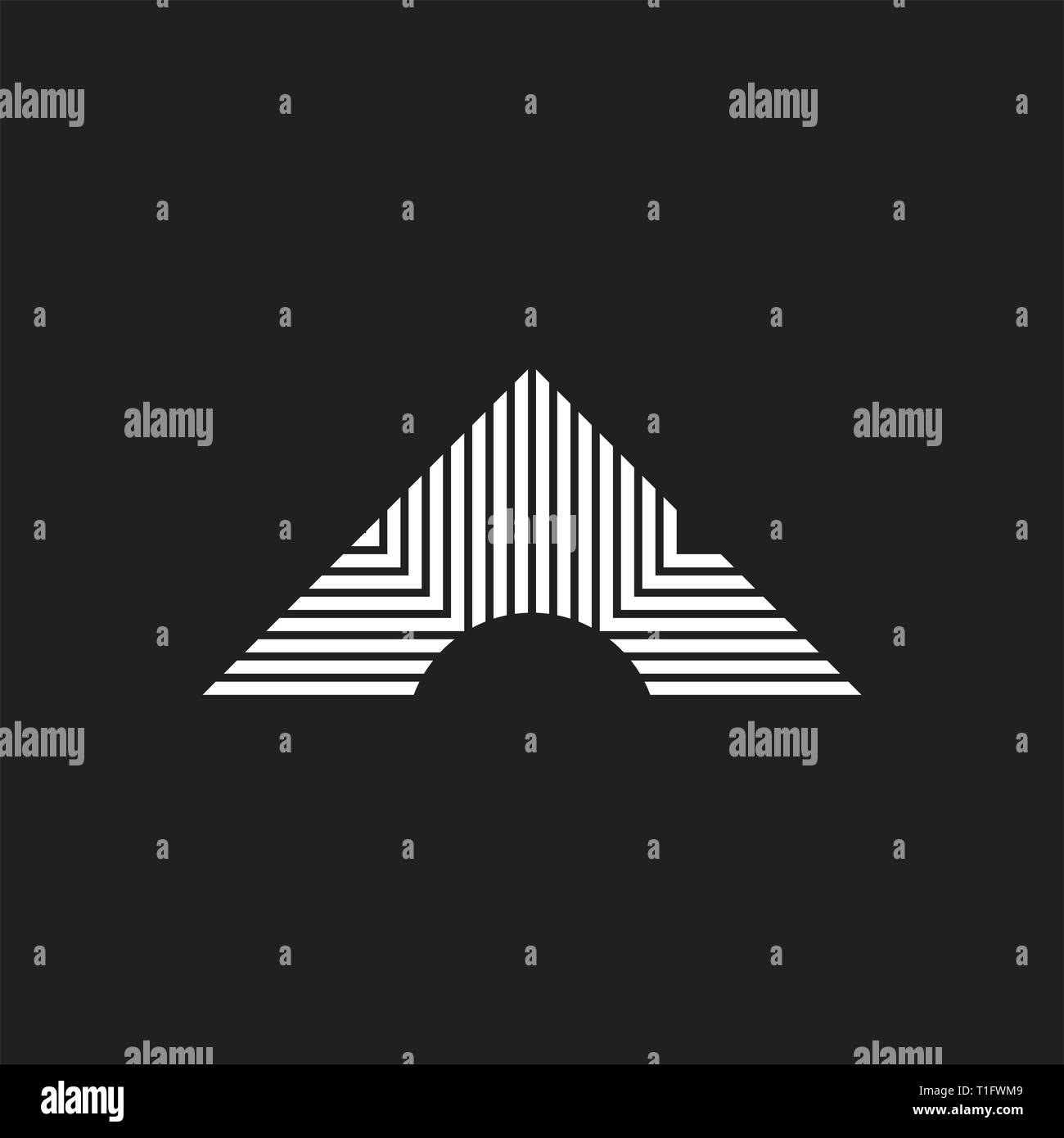 triangle stripes lines simple logo vector Stock Vector Image & Art - Alamy