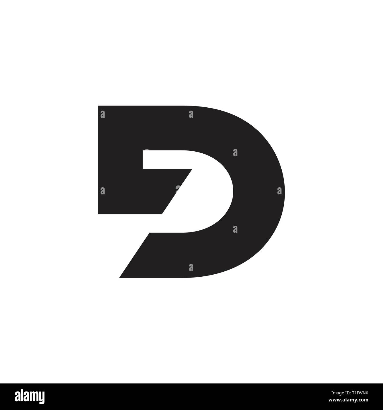 abstract simple letter d simple geometric logo vector Stock Vector ...