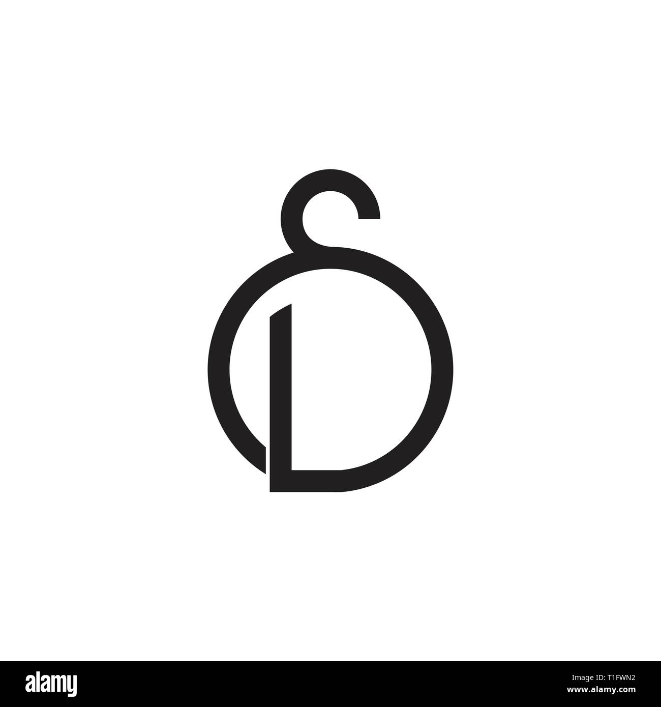 letters sd simple hanger design logo vector Stock Vector Image & Art ...