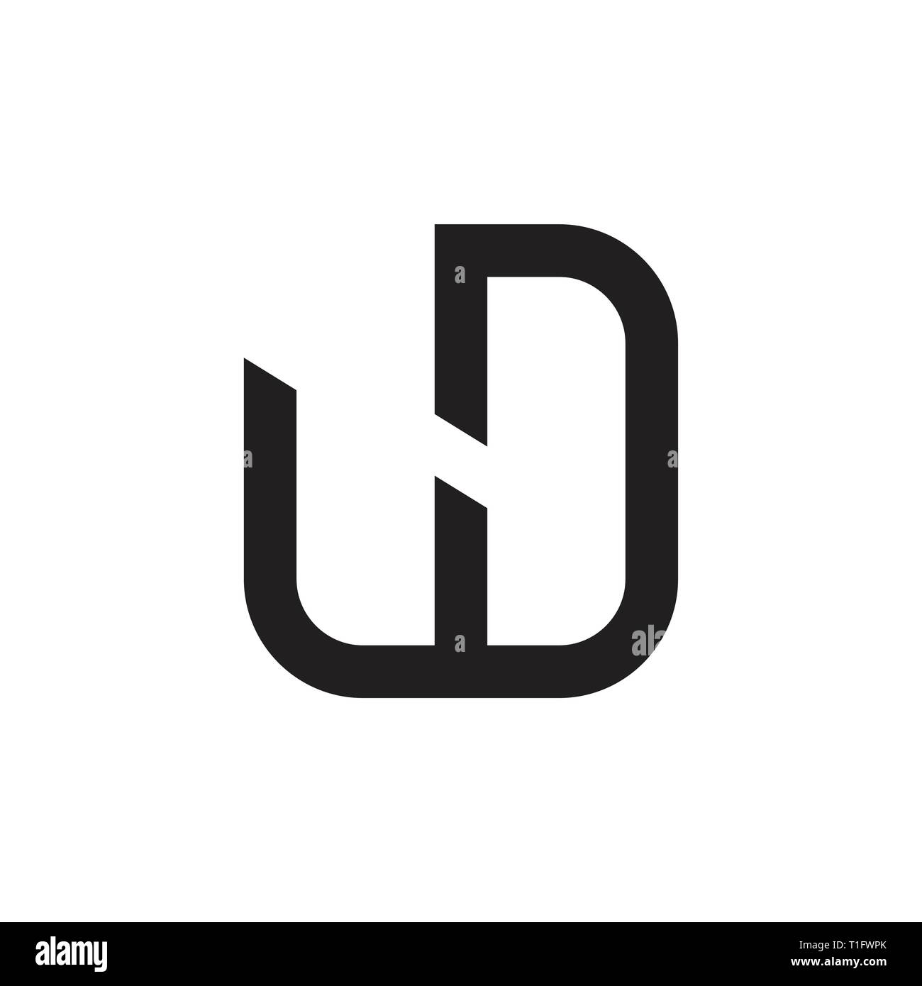abstract letter h simple geometric line logo vector Stock Vector Image ...