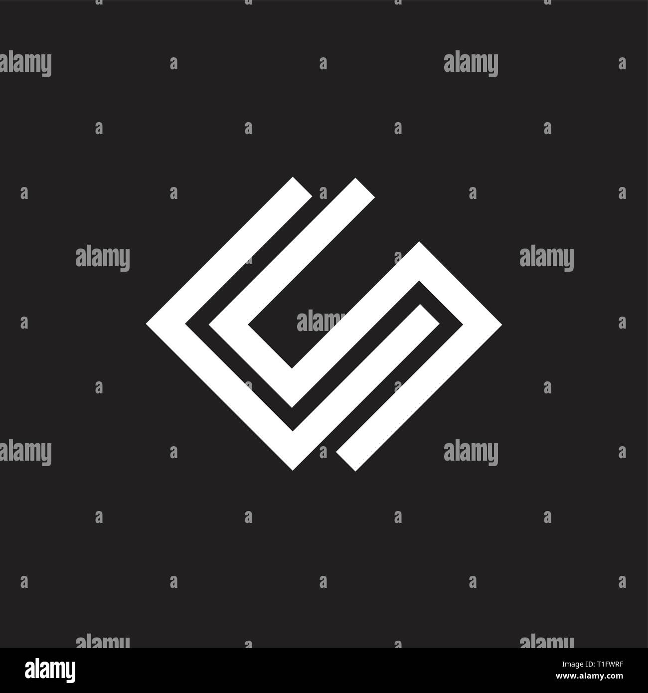 abstract letters cs geometric line logo vector Stock Vector Image & Art ...