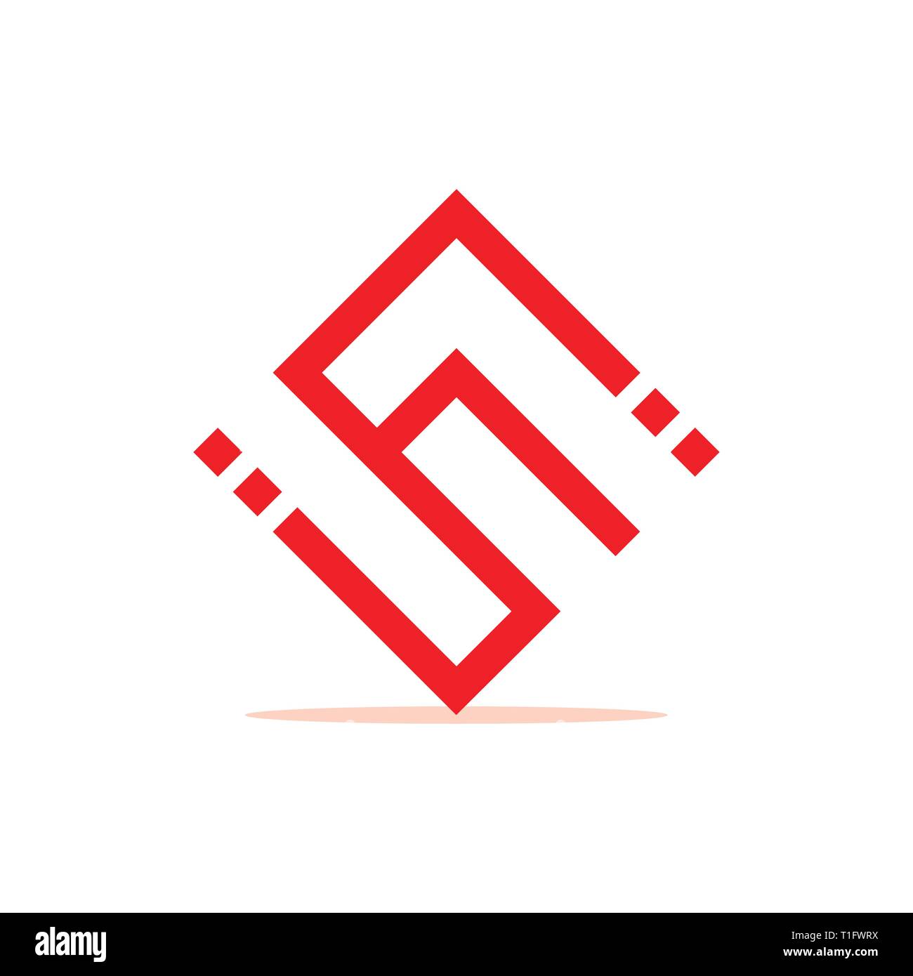 abstract letters cs dots geometric line logo vector Stock Vector Image ...