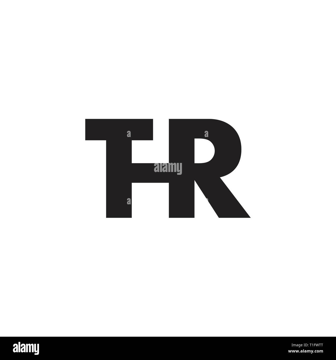 letter thr simple geometric line logo vector Stock Vector Image & Art ...