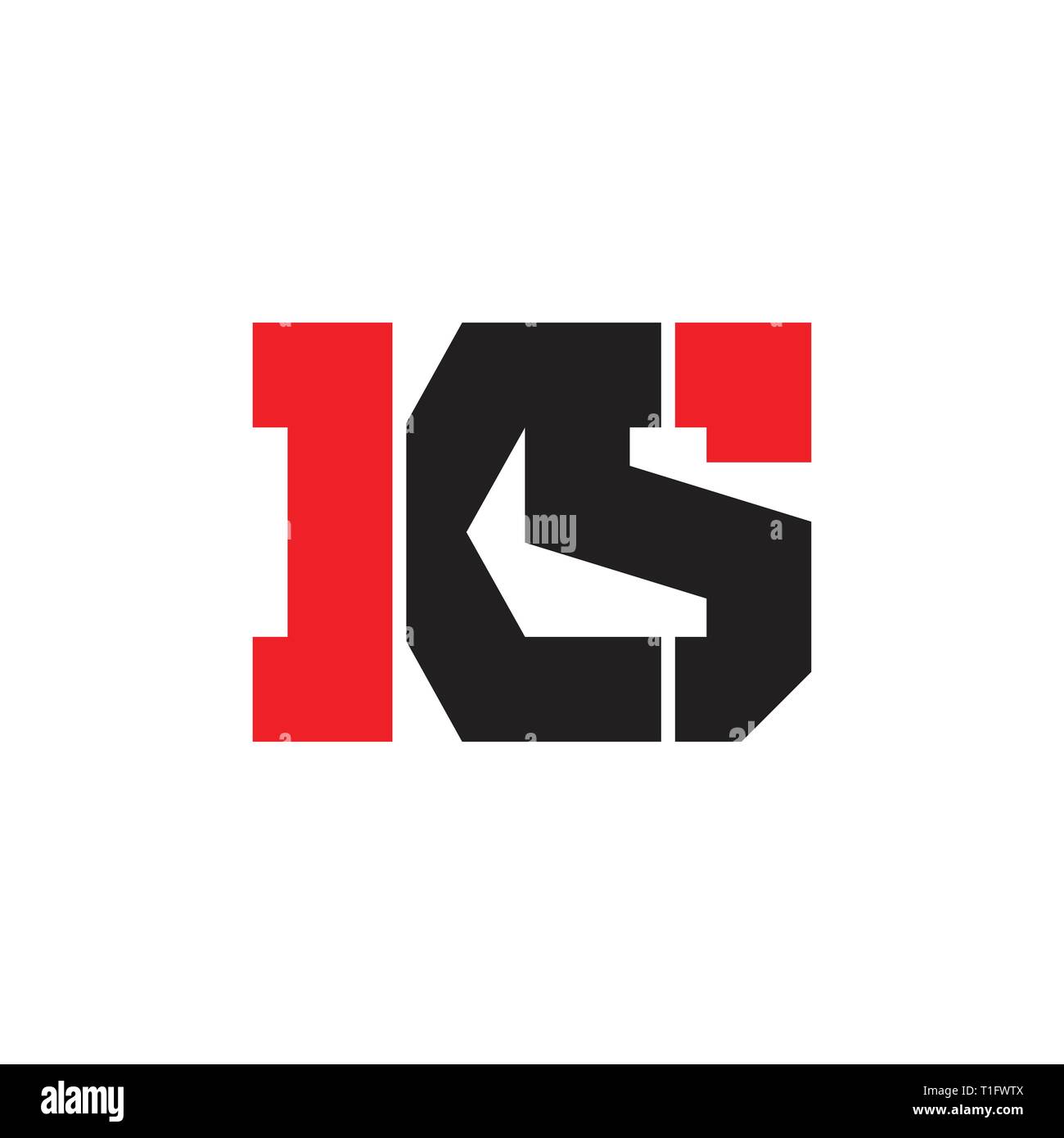 letters ks simple geometric linked logo Stock Vector Image & Art - Alamy