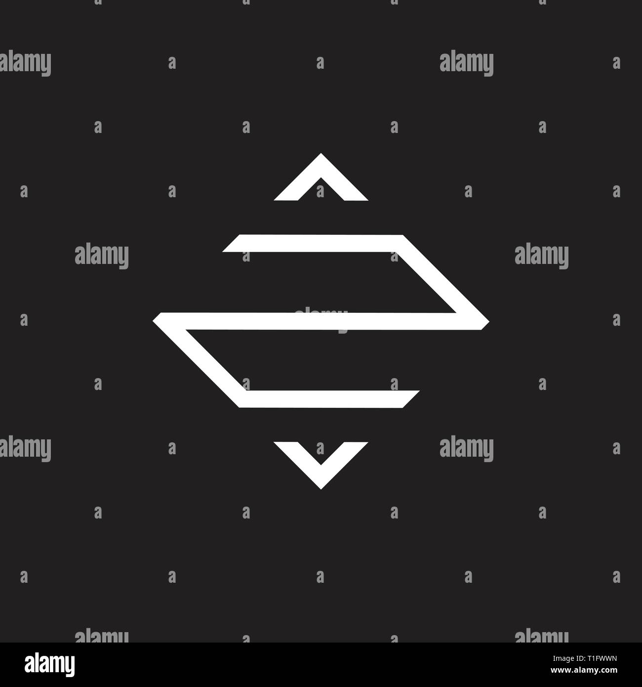 letter z geometric arrows square logo Stock Vector Image & Art - Alamy