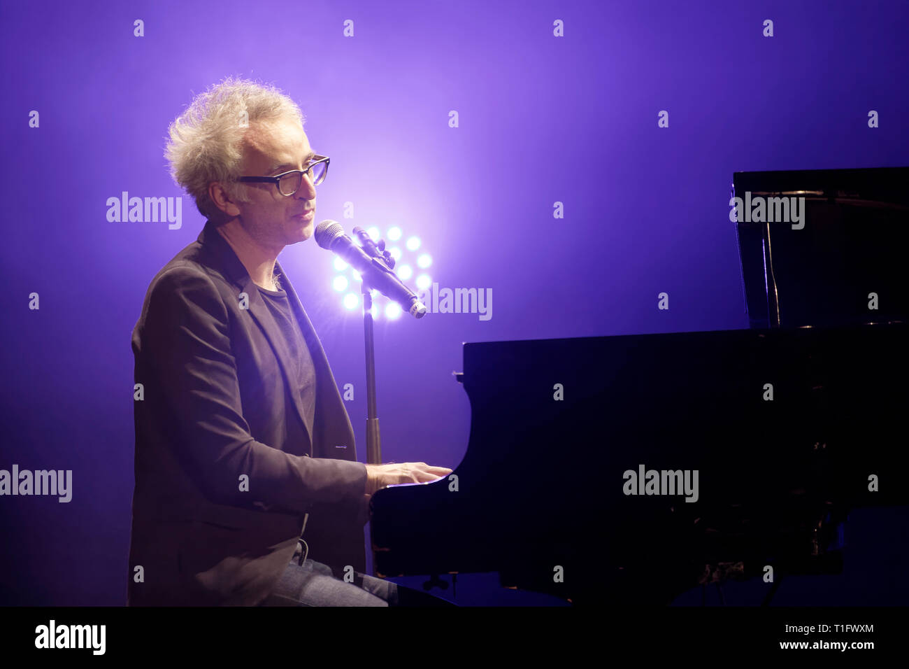 Paris, France. 18th Mar, 2019. Vincent Delerm performs during the XIVth ...