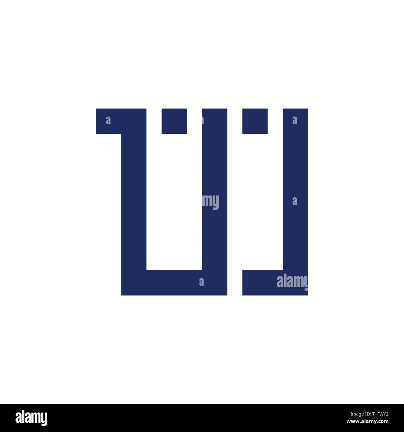 abstract geometric letter w line logo vector Stock Vector Image & Art ...