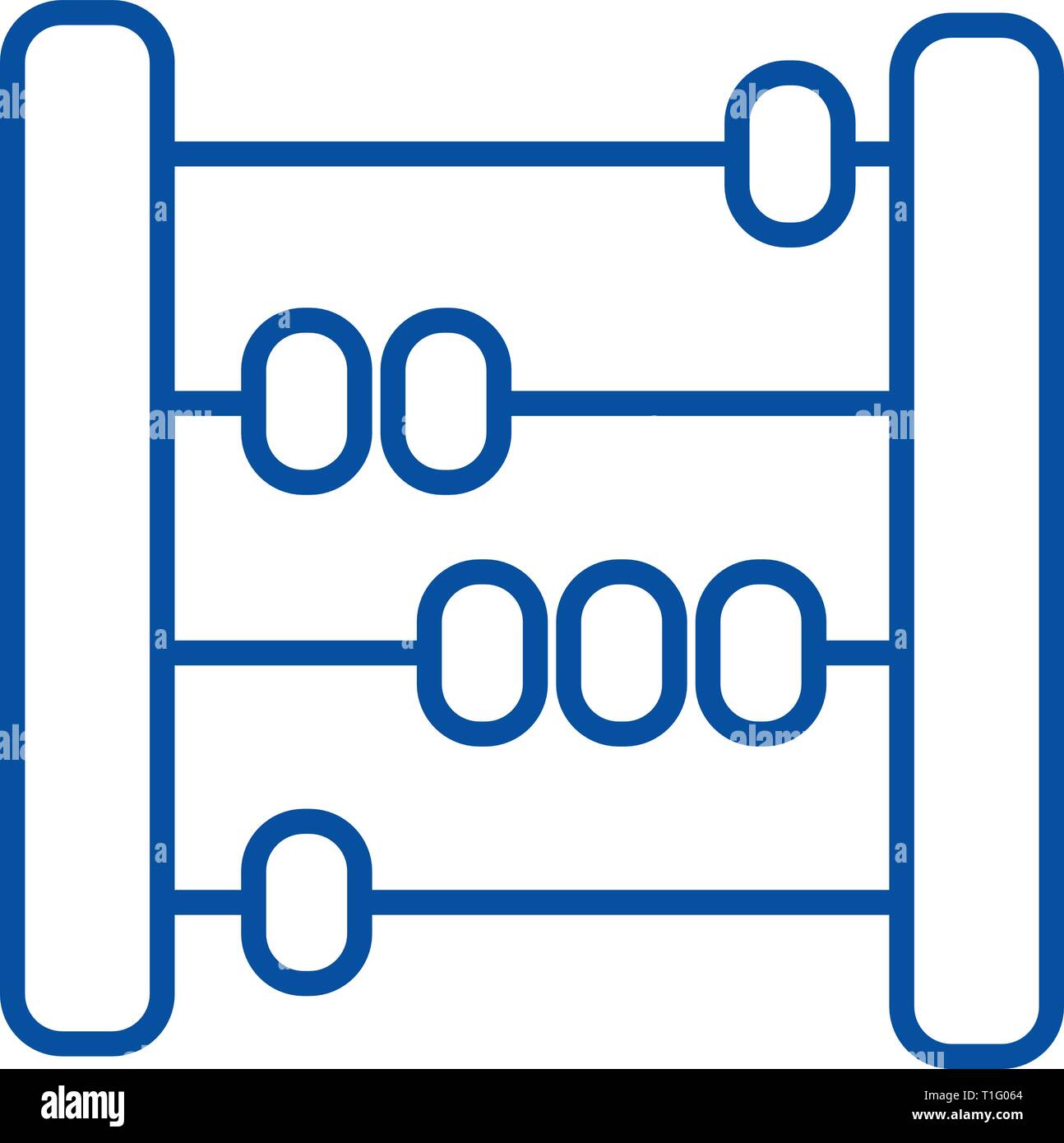 Abacus,scores,counter line icon concept. Abacus,scores,counter flat ...