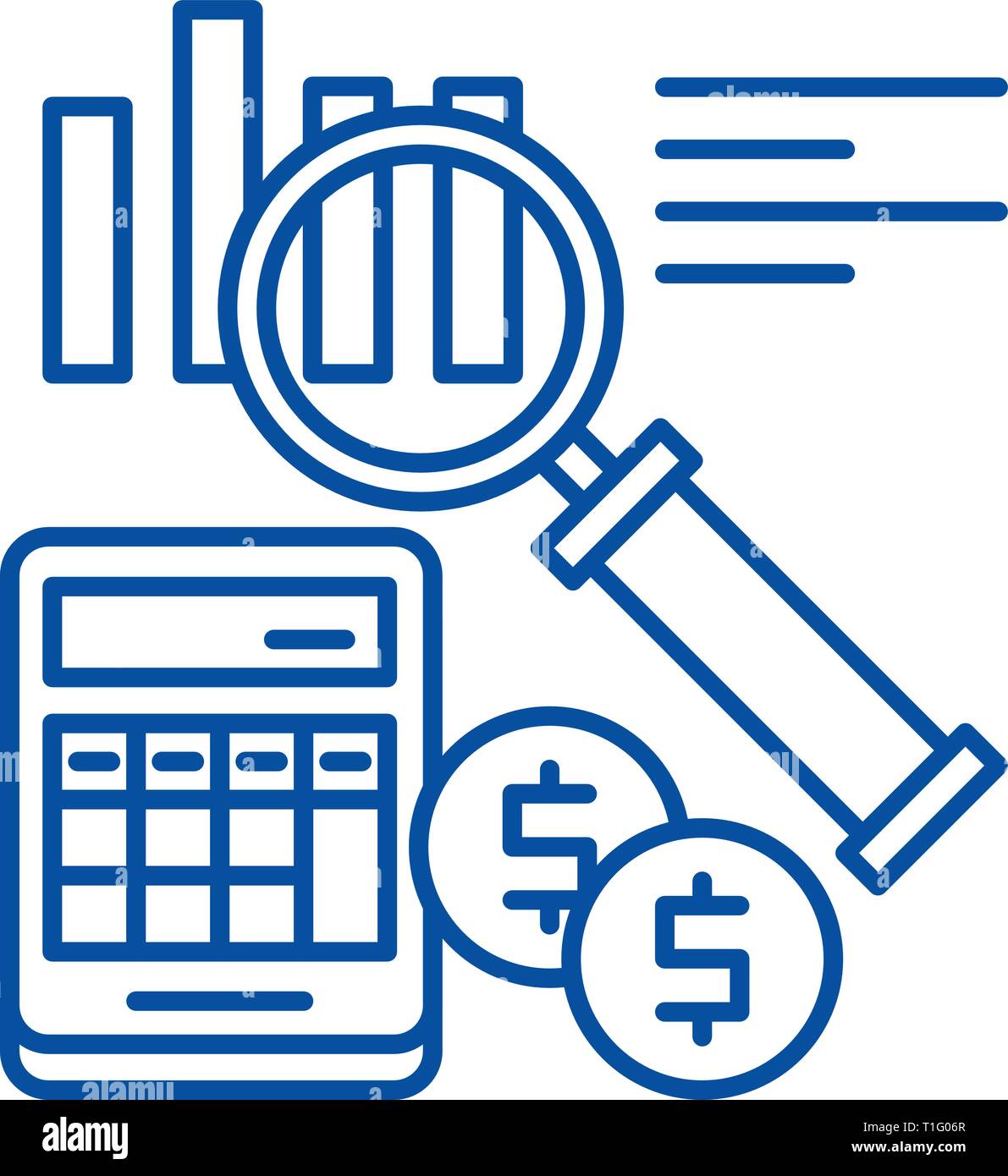 Accounting line icon concept. Accounting flat vector symbol, sign ... Accounting line icon concept. Accounting flat vector symbol, sign ...