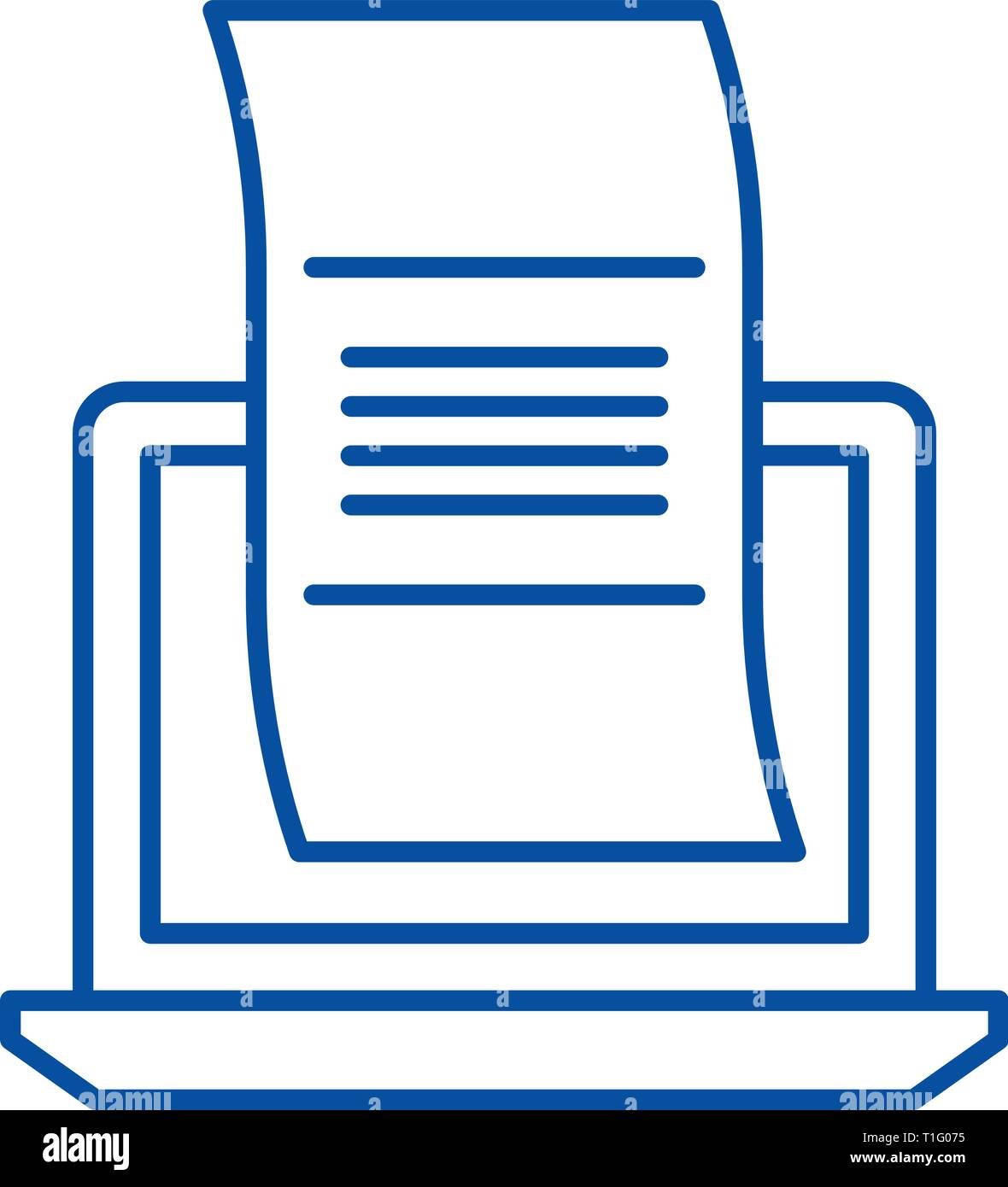 Accounting reports line icon concept. Accounting reports flat vector ...