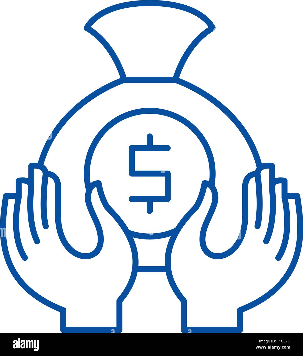 Accumulation line icon concept. Accumulation flat vector symbol, sign ...