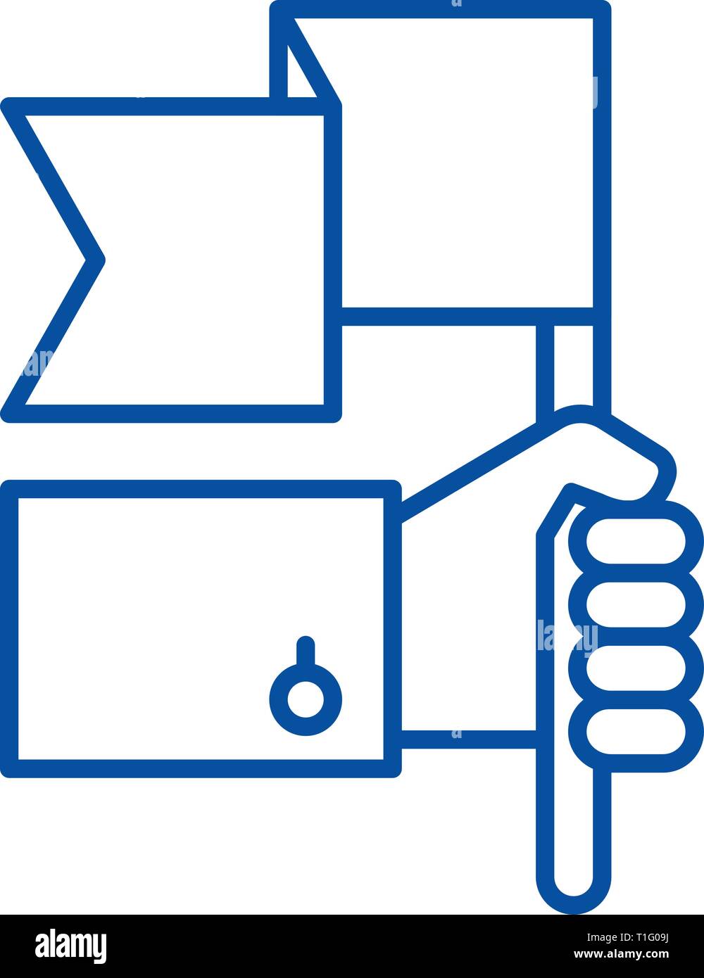 Advantage line icon concept. Advantage flat vector symbol, sign ...