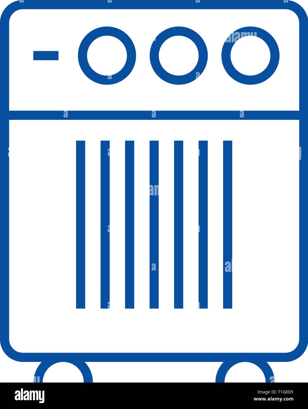 Air cleaner, humidifier line icon concept. Air cleaner, humidifier flat ...