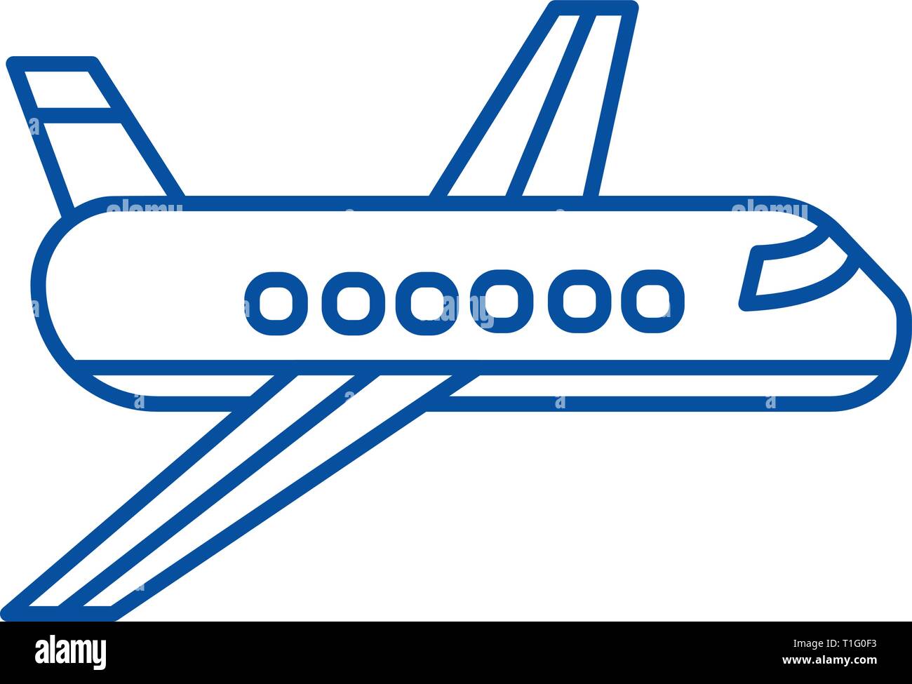 Airplane,plane line icon concept. Airplane,plane flat vector symbol ...