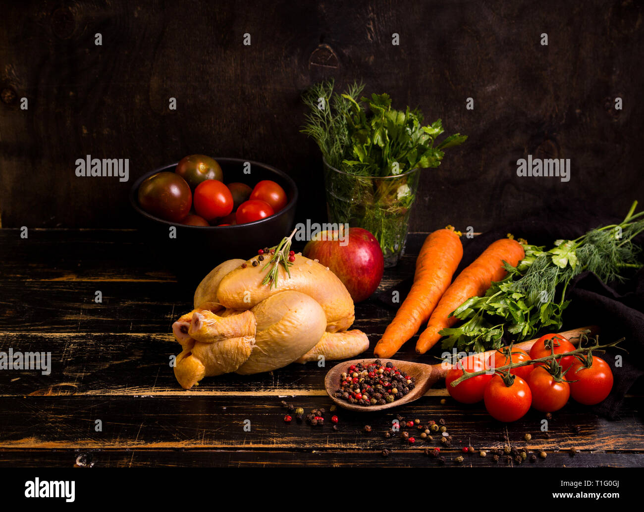 Chicken ready for cooking Stock Photo - Alamy