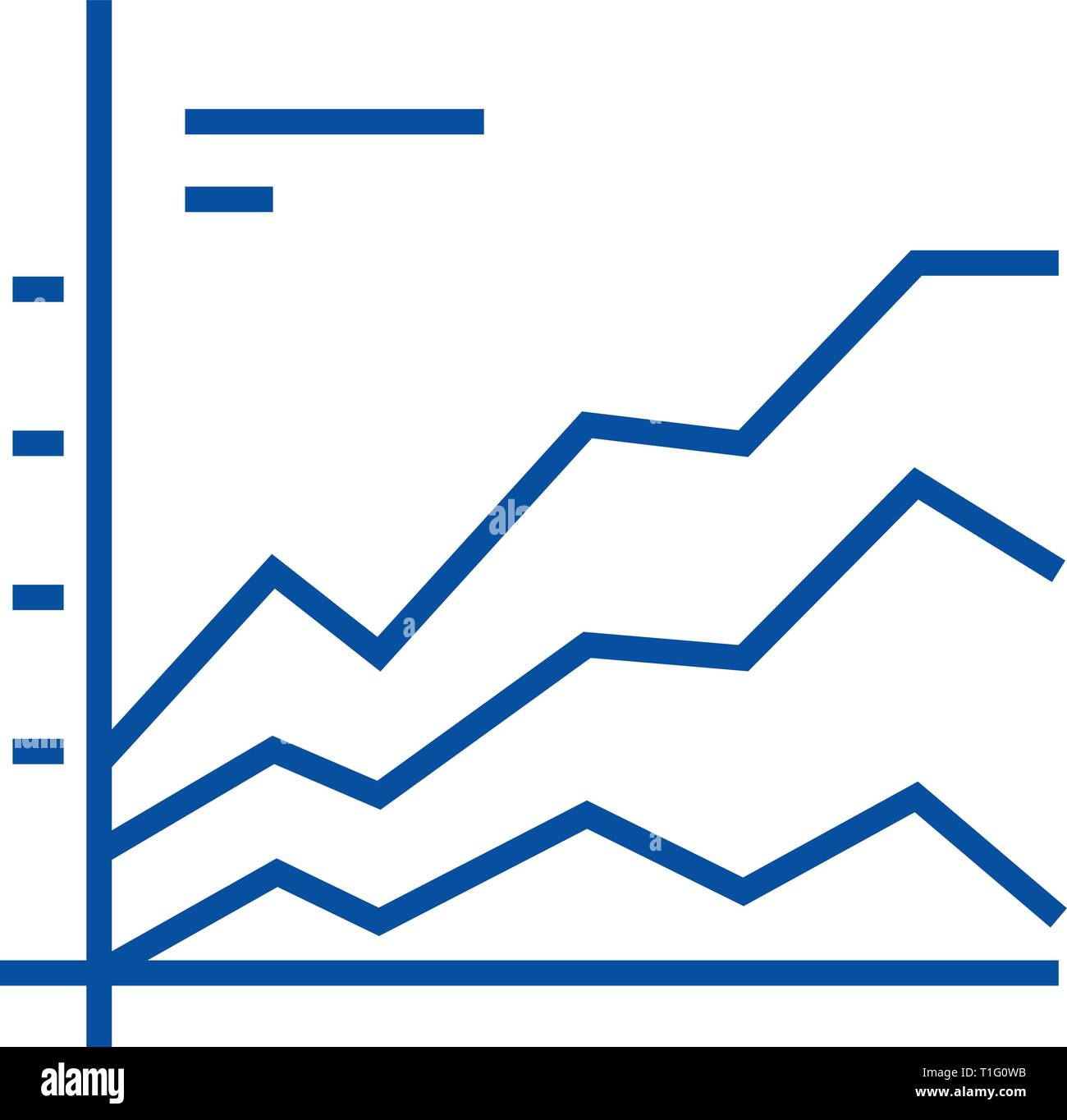 Area, graphics, chart line icon concept. Area, graphics, chart flat ...