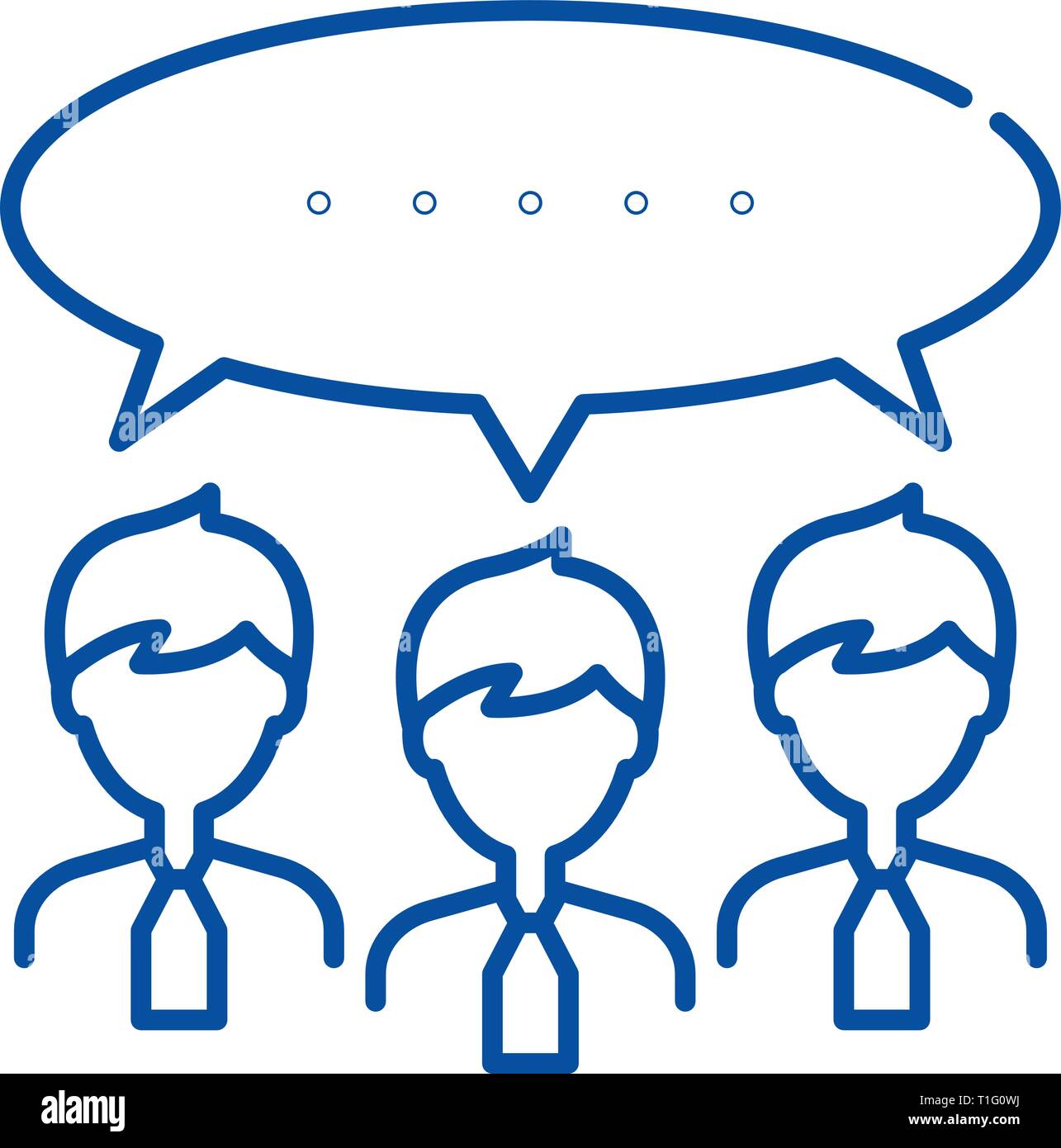 Argumentation line icon concept. Argumentation flat vector symbol, sign ...