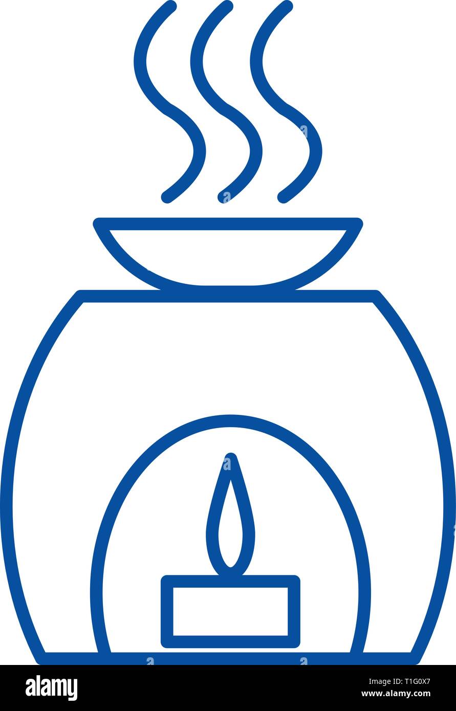 Aromatherapy, spa, treatment line icon concept. Aromatherapy, spa ...