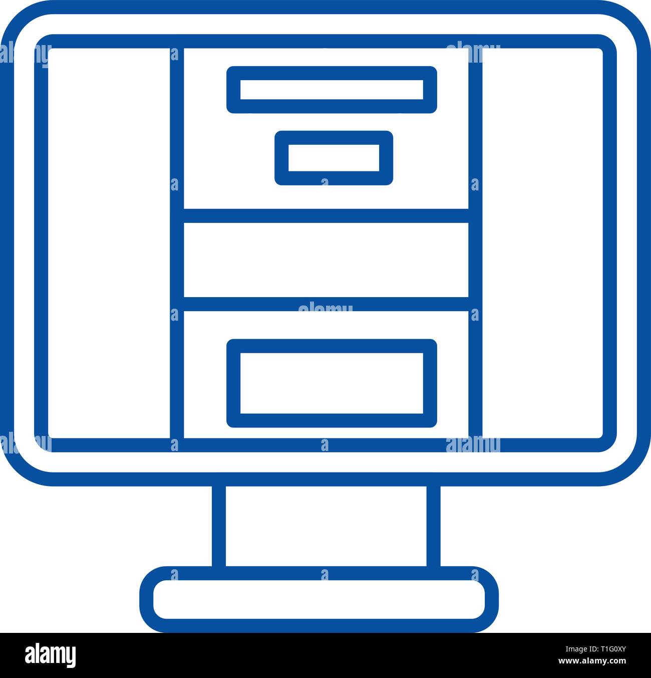 Art project line icon concept. Art project flat vector symbol, sign ...