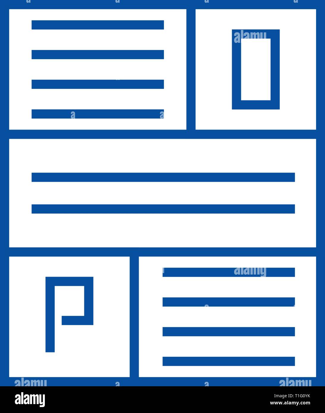 Article line icon concept. Article flat vector symbol, sign, outline ...