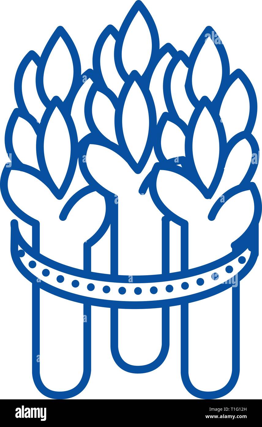 Asparagus line icon concept. Asparagus flat vector symbol, sign ...