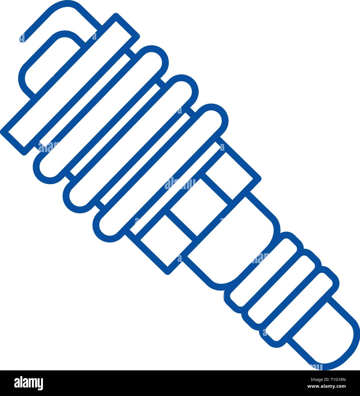 Auto spark line icon concept. Auto spark flat vector symbol, sign ...