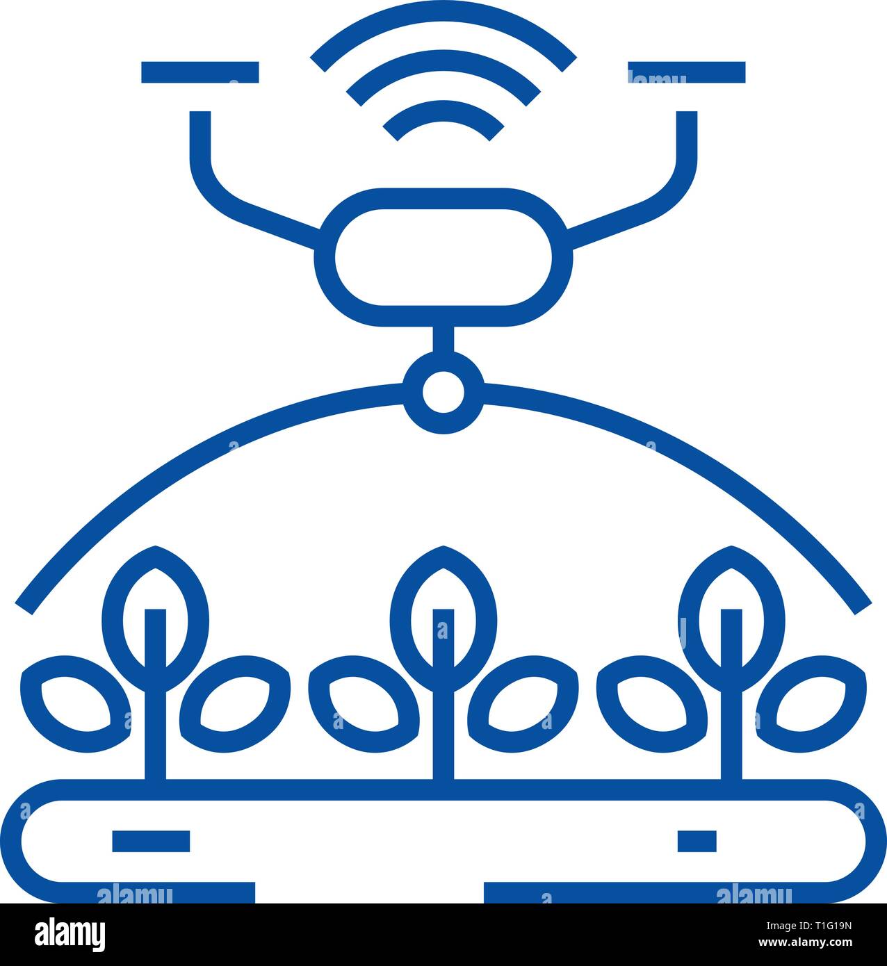 Automated irrigation line icon concept. Automated irrigation flat ... Automated irrigation line icon concept. Automated irrigation flat ...