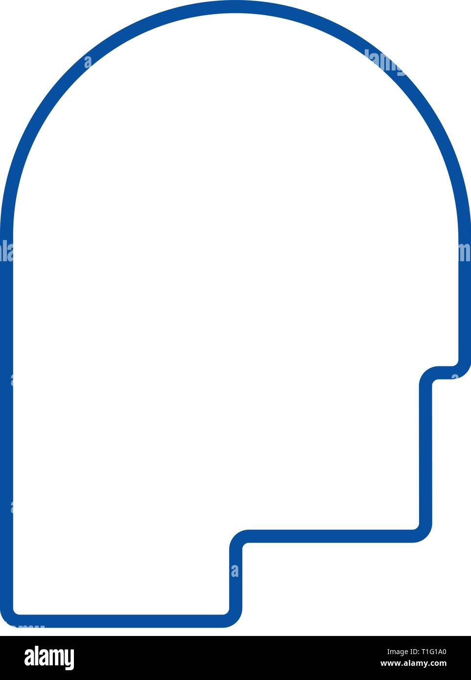 Avatar head line icon concept. Avatar head flat vector symbol, sign ...