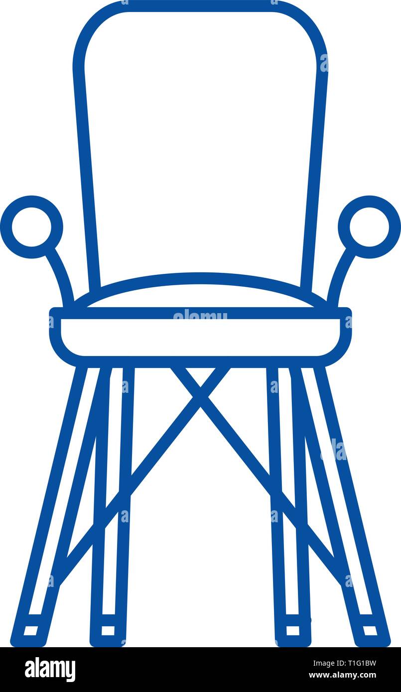 Blue School Chair Clip Art