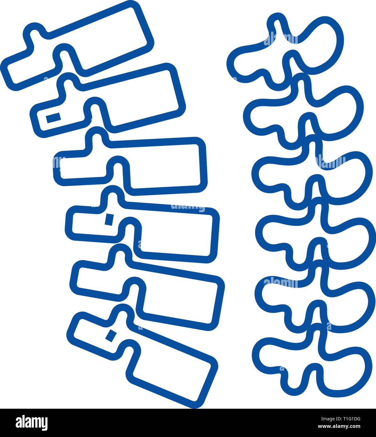 Backbone,spine line icon concept. Backbone,spine flat vector symbol ... Backbone,spine line icon concept. Backbone,spine flat vector symbol ...