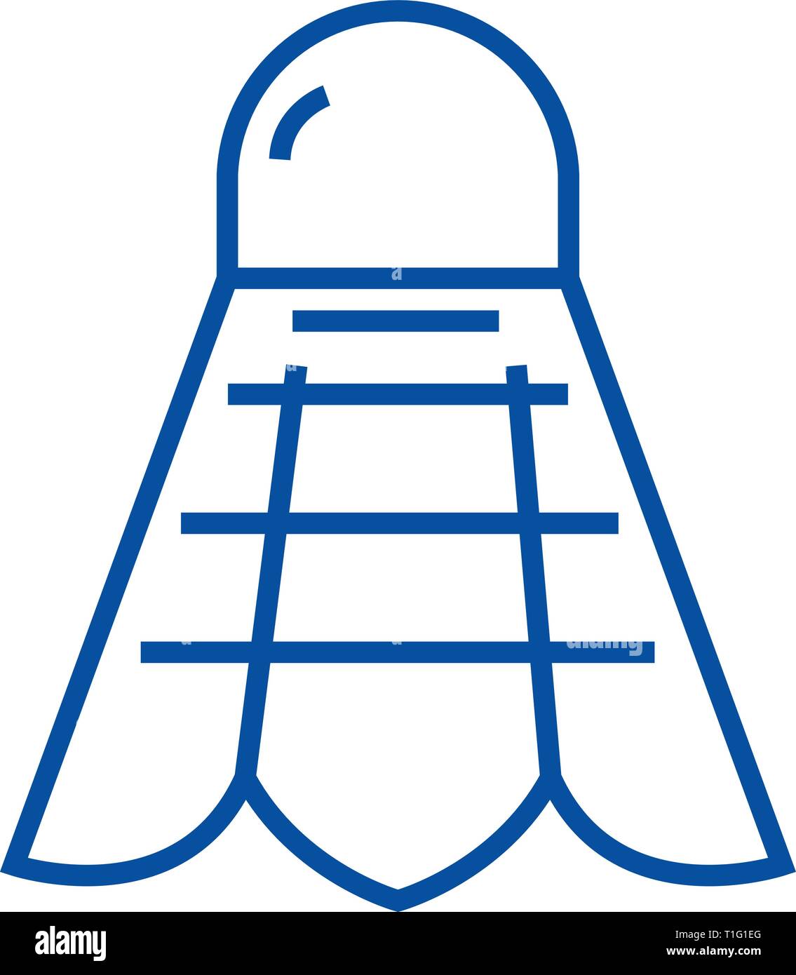 Badminton court line icon concept. Badminton court flat vector symbol ...