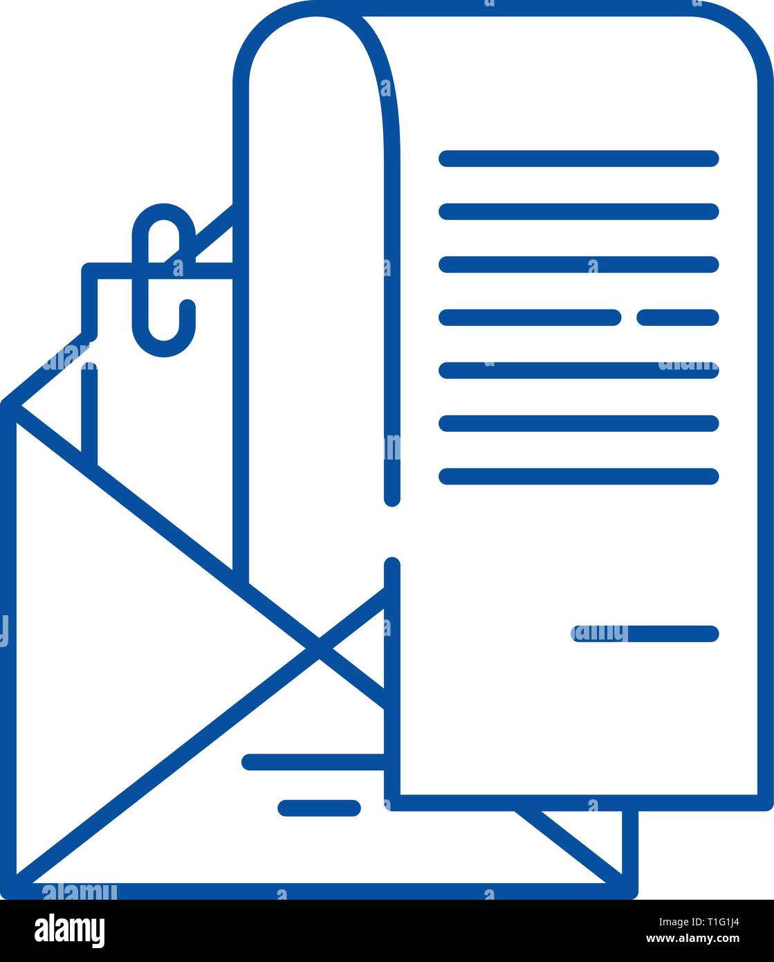 Bank account report line icon concept. Bank account report flat vector ...