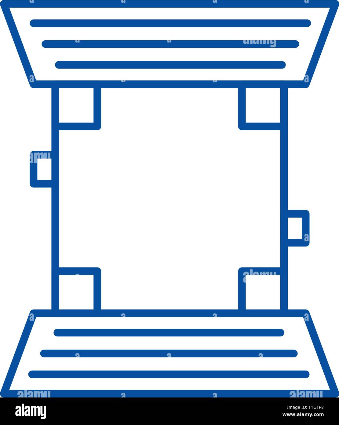 Baseball field line icon concept. Baseball field flat vector symbol ...