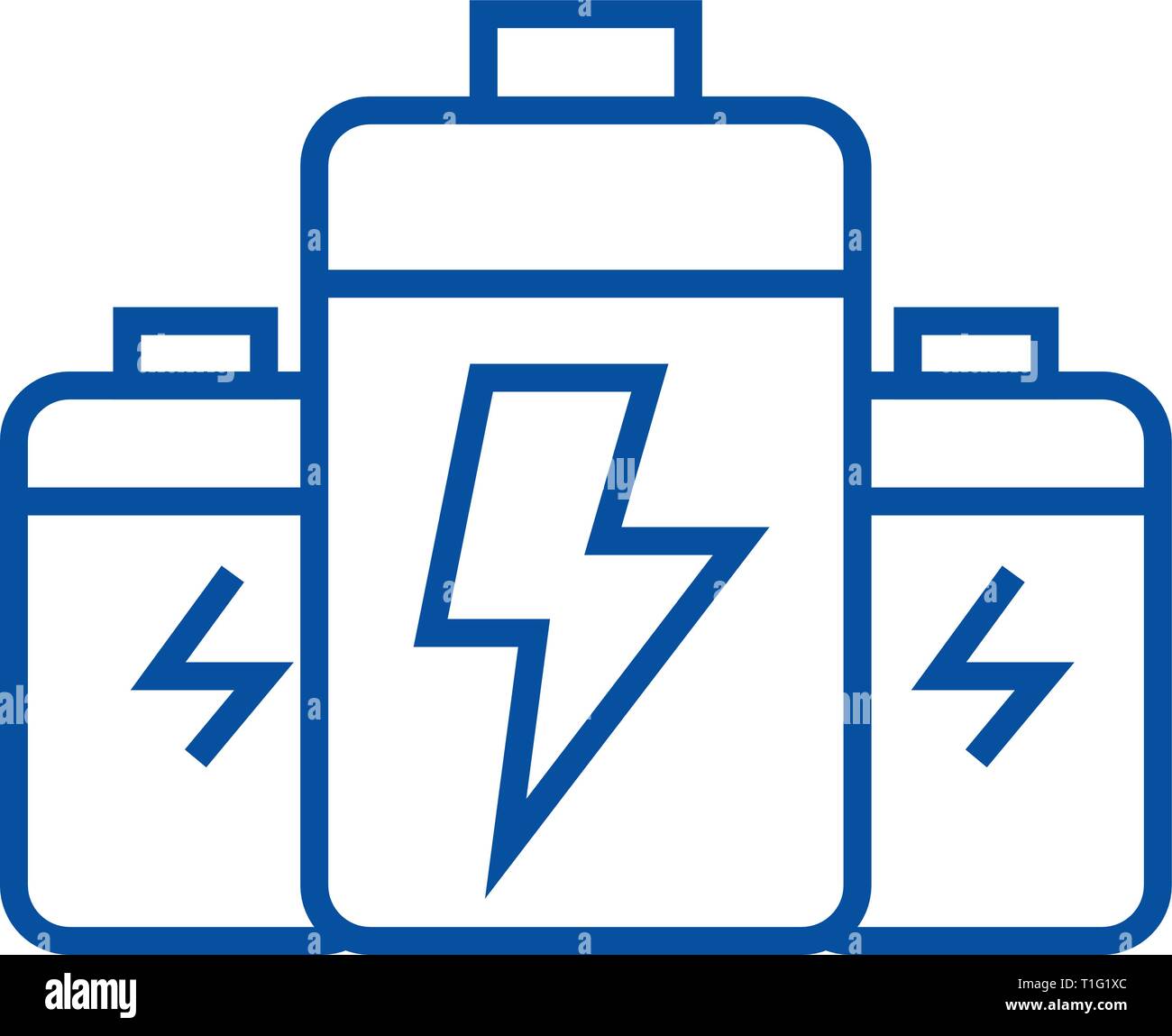Battery,energy power line icon concept. Battery,energy power flat ...