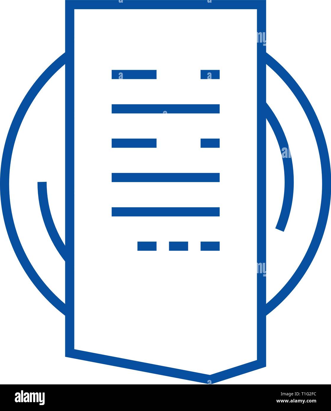 Bill line icon concept. Bill flat vector symbol, sign, outline ...