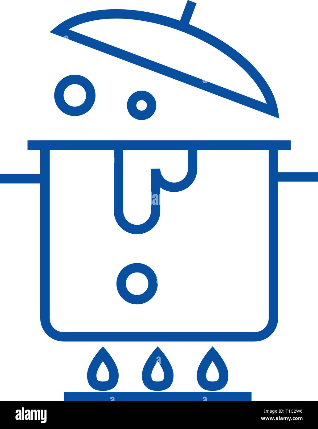 Boiling pot Stock Vector Images - Alamy