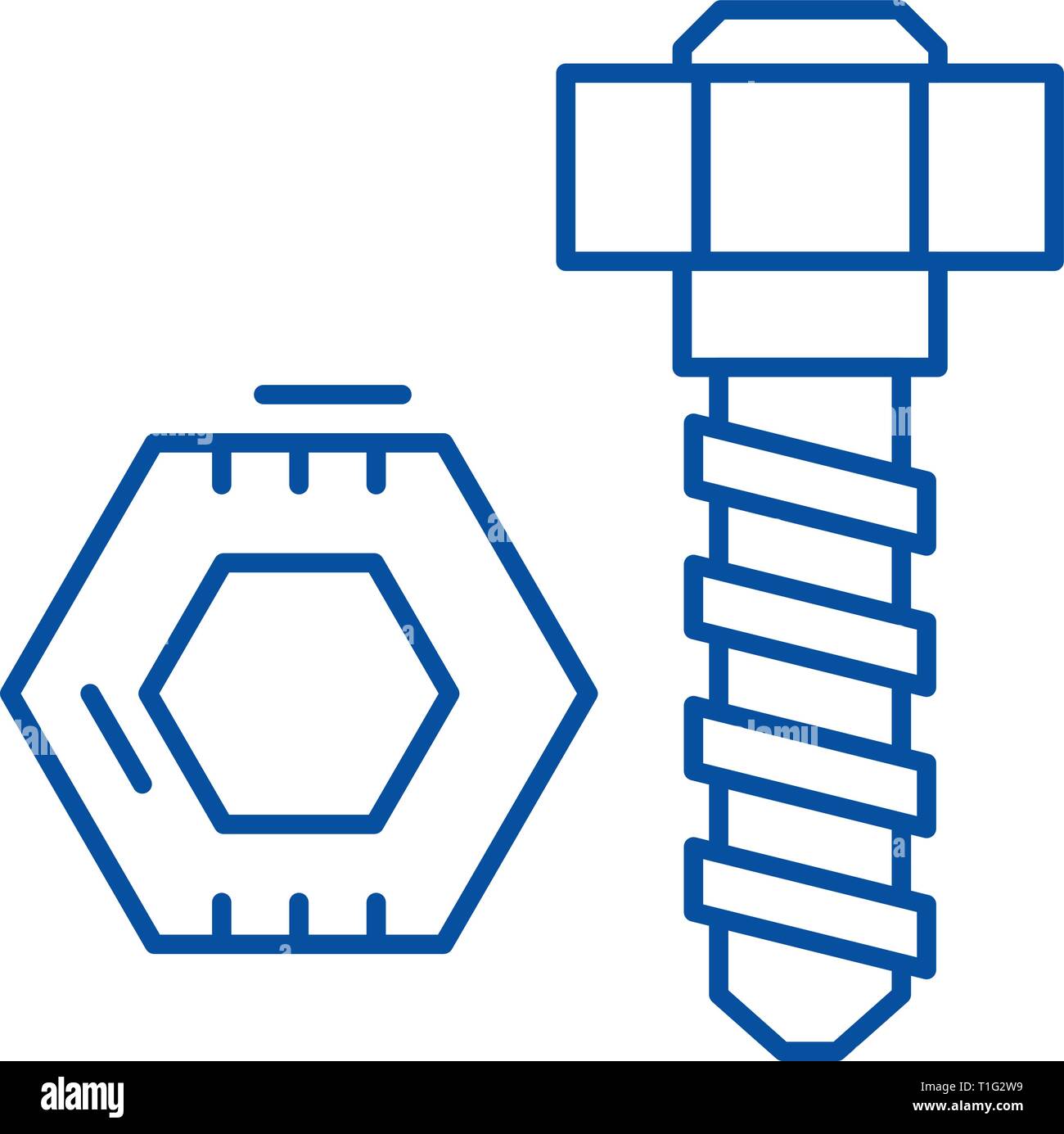 Machine bolt Stock Vector Images - Alamy