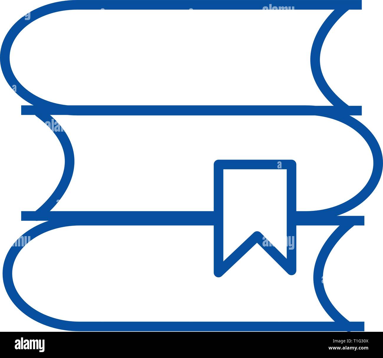 Books illustration line icon concept. Books illustration flat vector ...