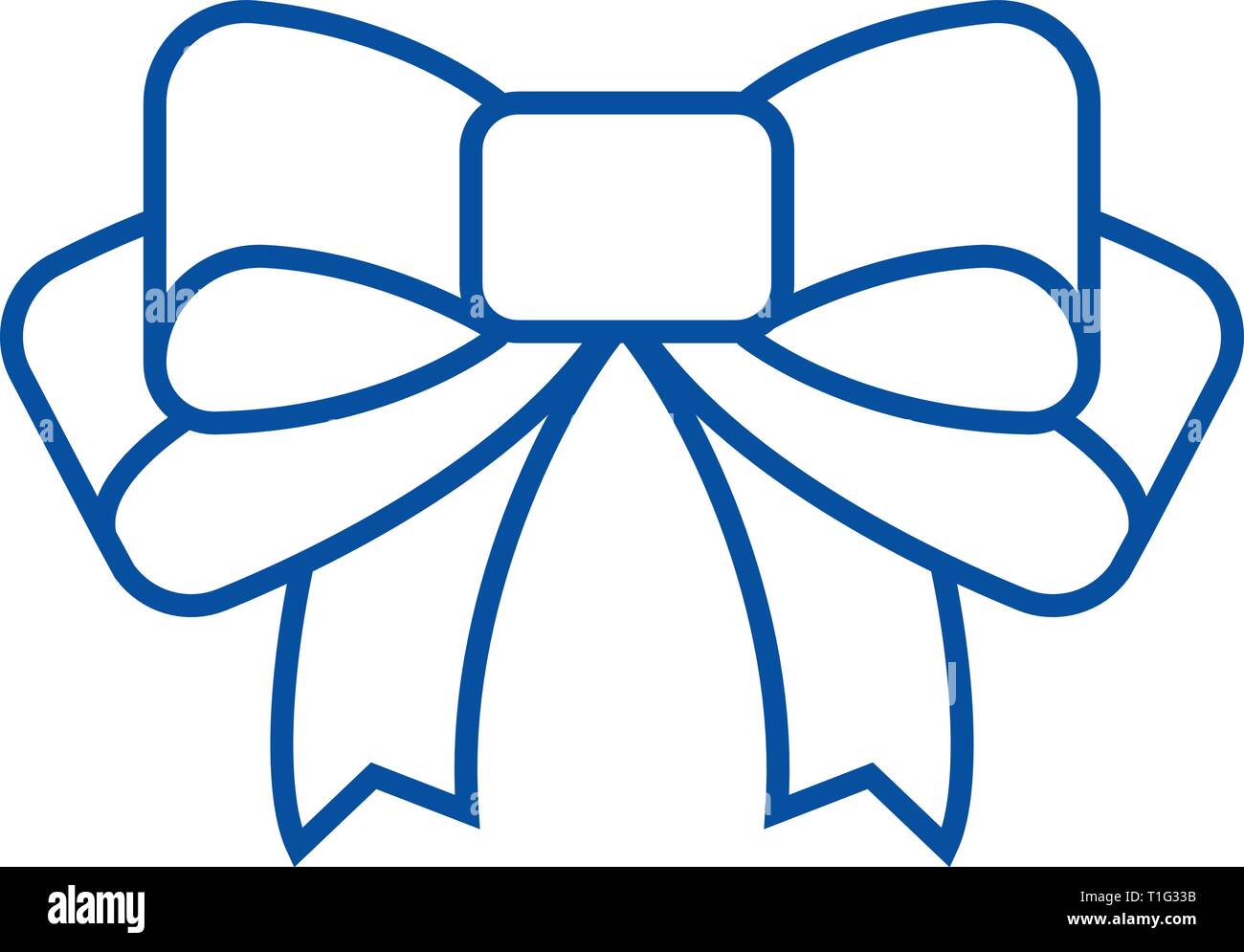 Bow line icon concept. Bow flat vector symbol, sign, outline ...