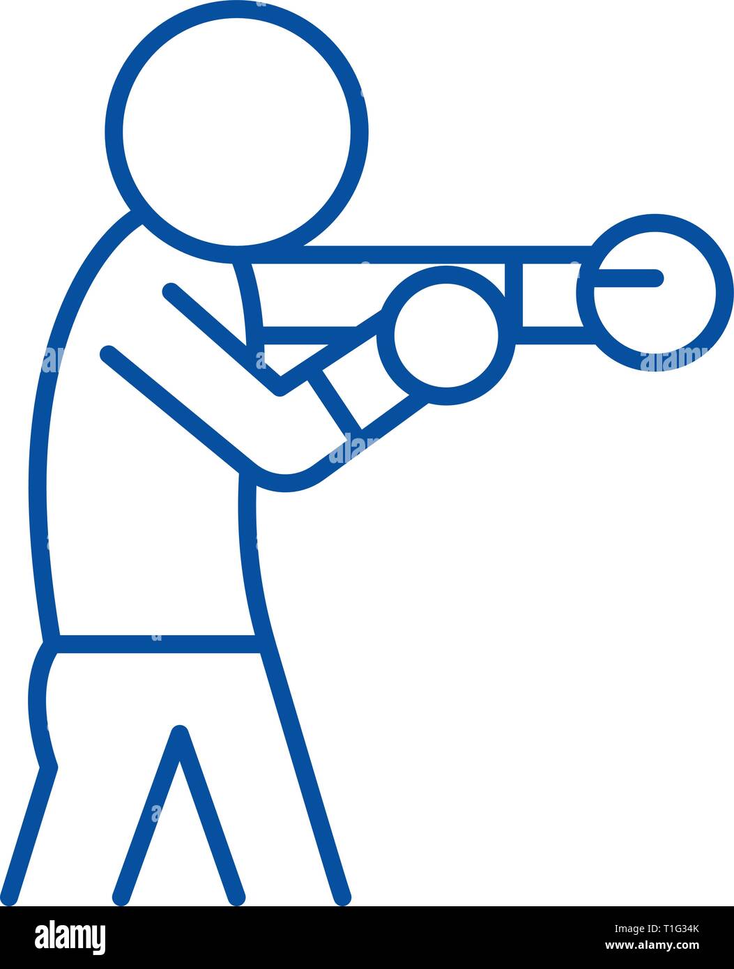 Male athlete boxer punching Stock Vector Images - Alamy