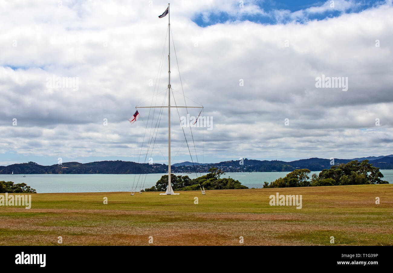 Waitangi Treaty Grounds where the Treaty of Waitangi was signed on ...