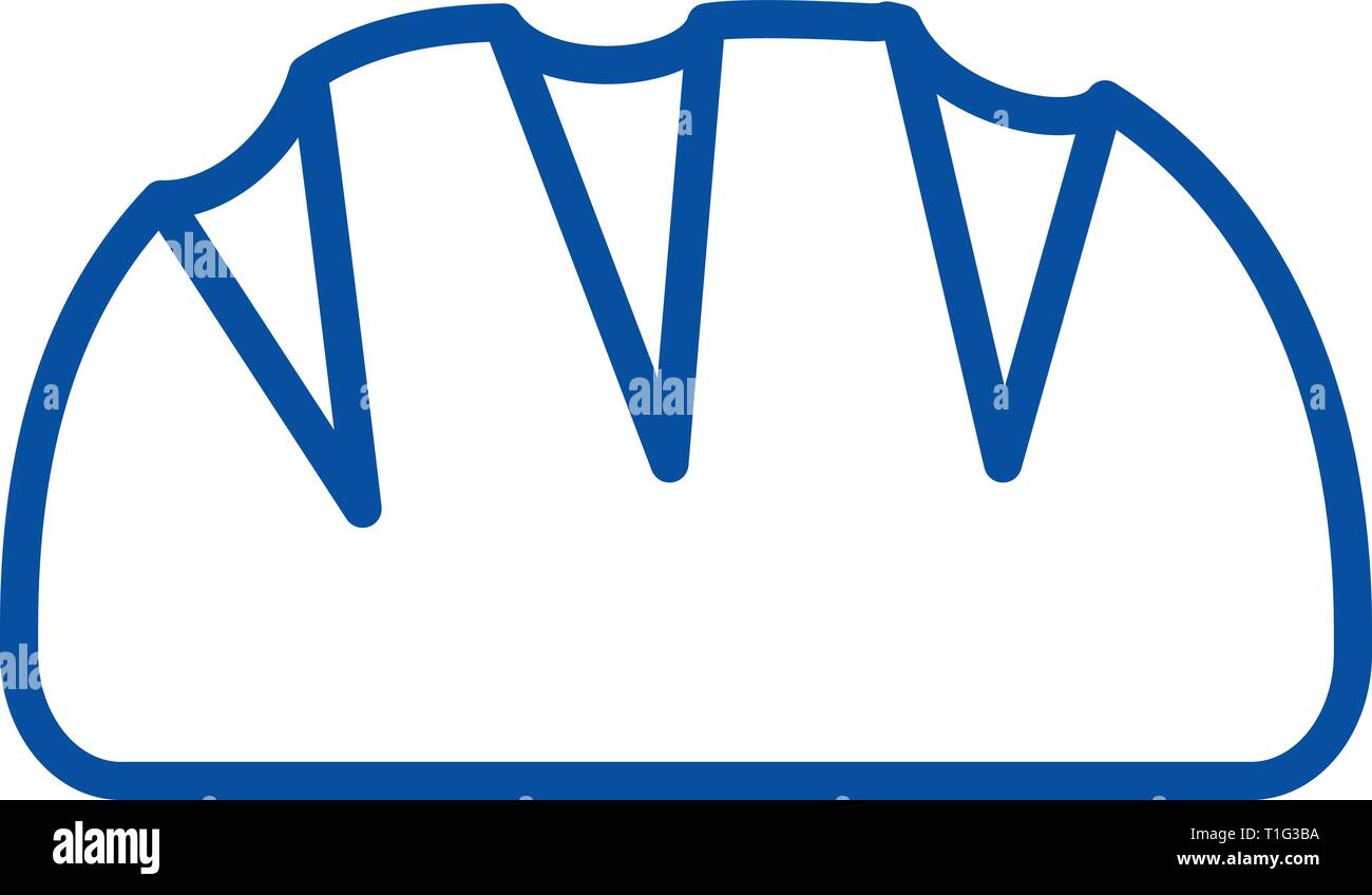 Bread line icon concept. Bread flat vector symbol, sign, outline ...