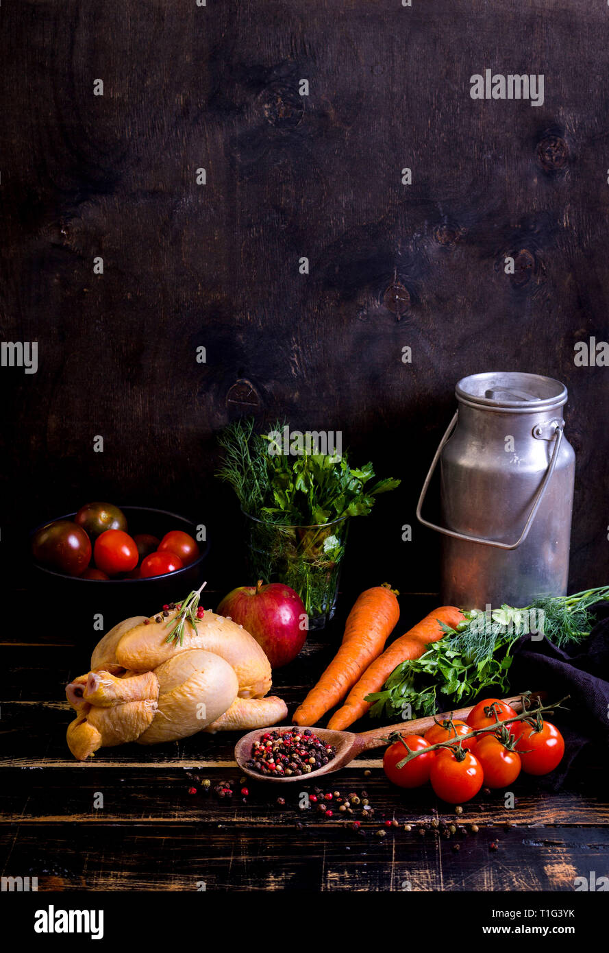 Chicken ready for cooking Stock Photo - Alamy
