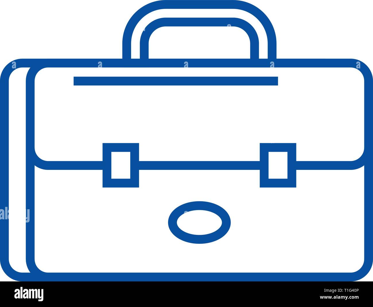 Business case, portfolio sign line icon concept. Business case ...