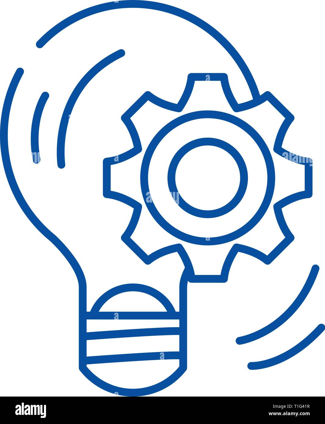 Business competence line icon concept. Business competence flat vector ...