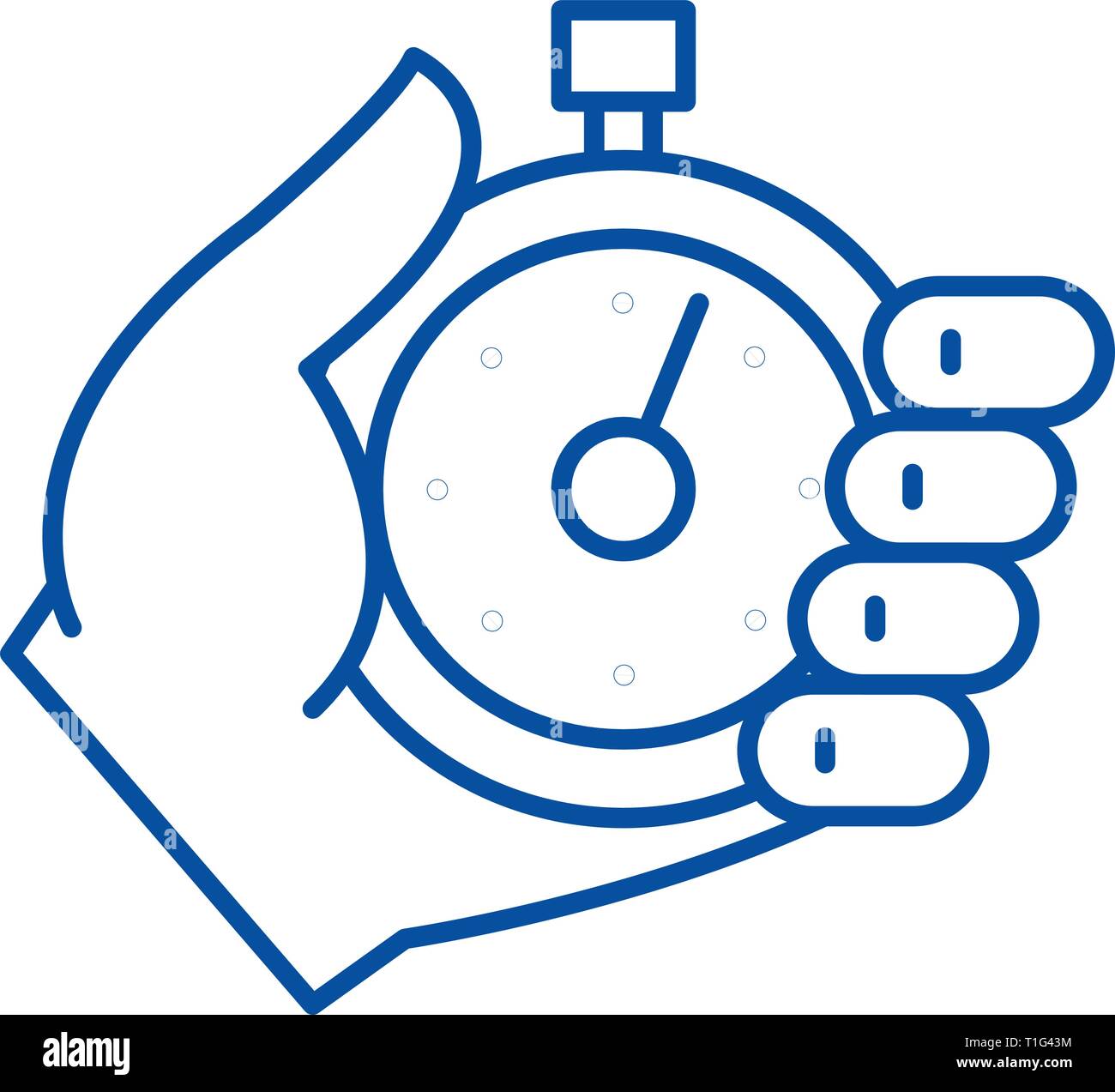 Business controlling line icon concept. Business controlling flat ...