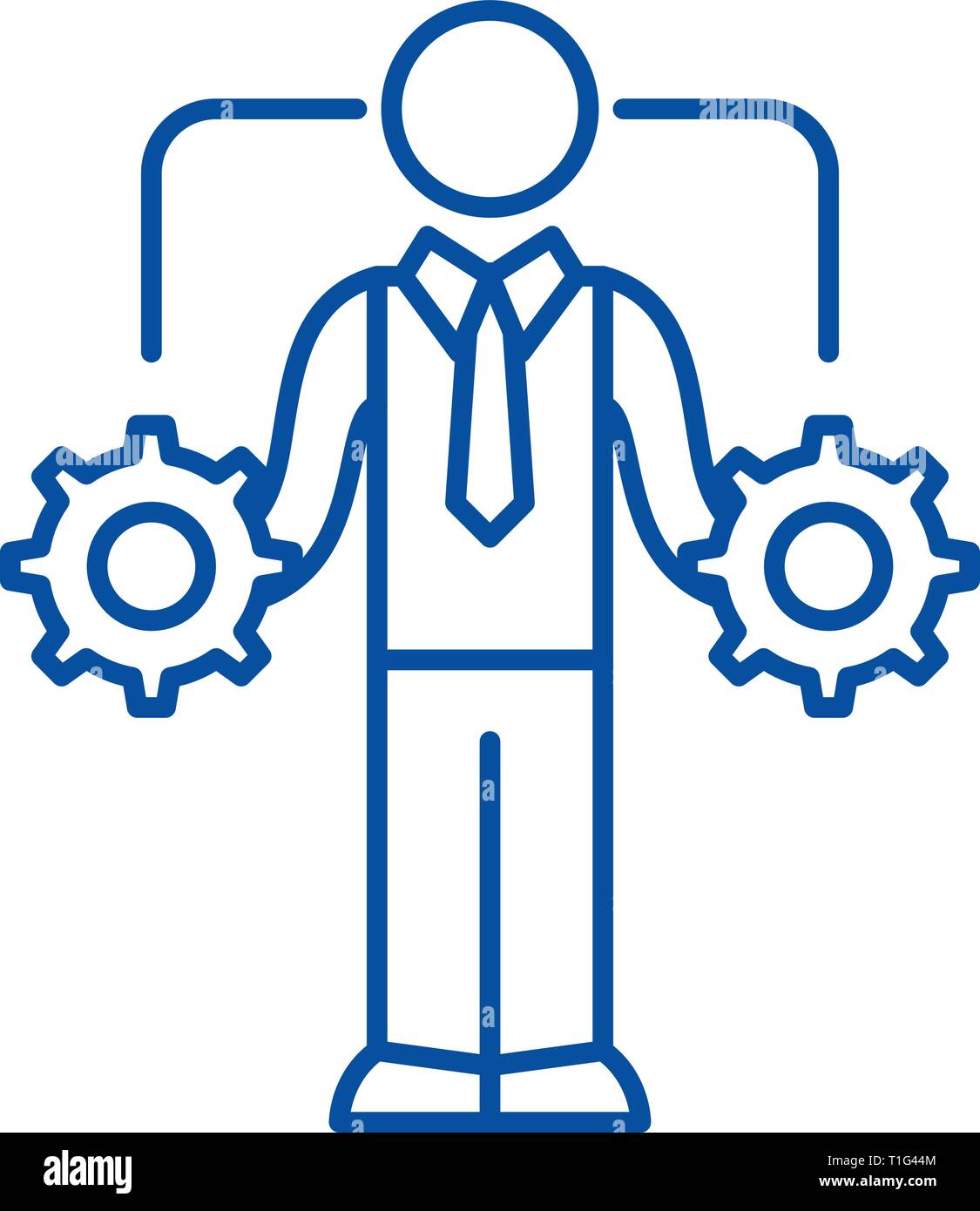 Business decision making line icon concept. Business decision making ...