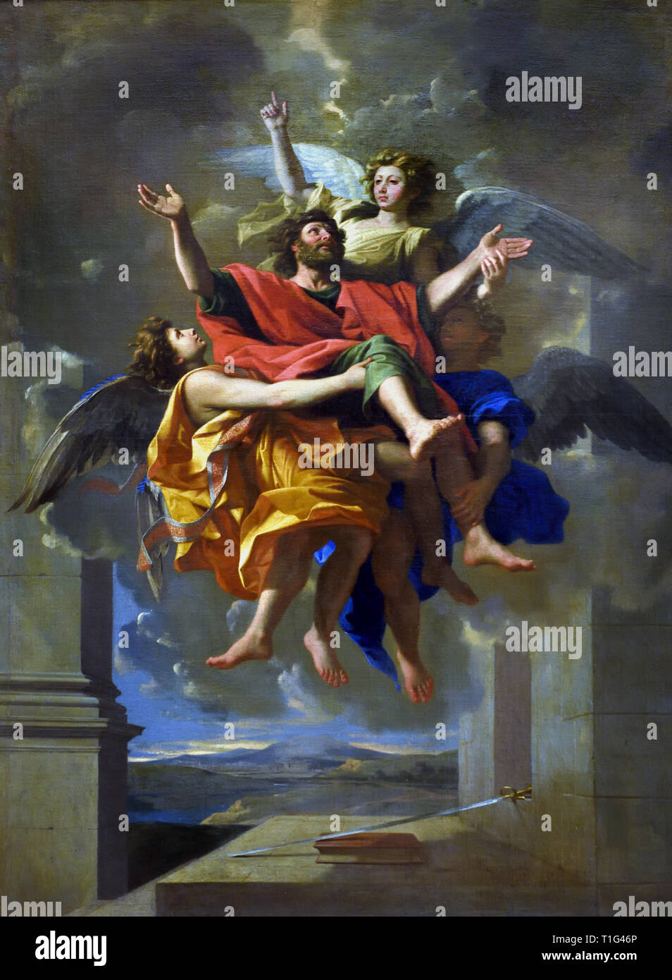 The ecstasy of saint paul painted for paul scarron hi-res stock ...